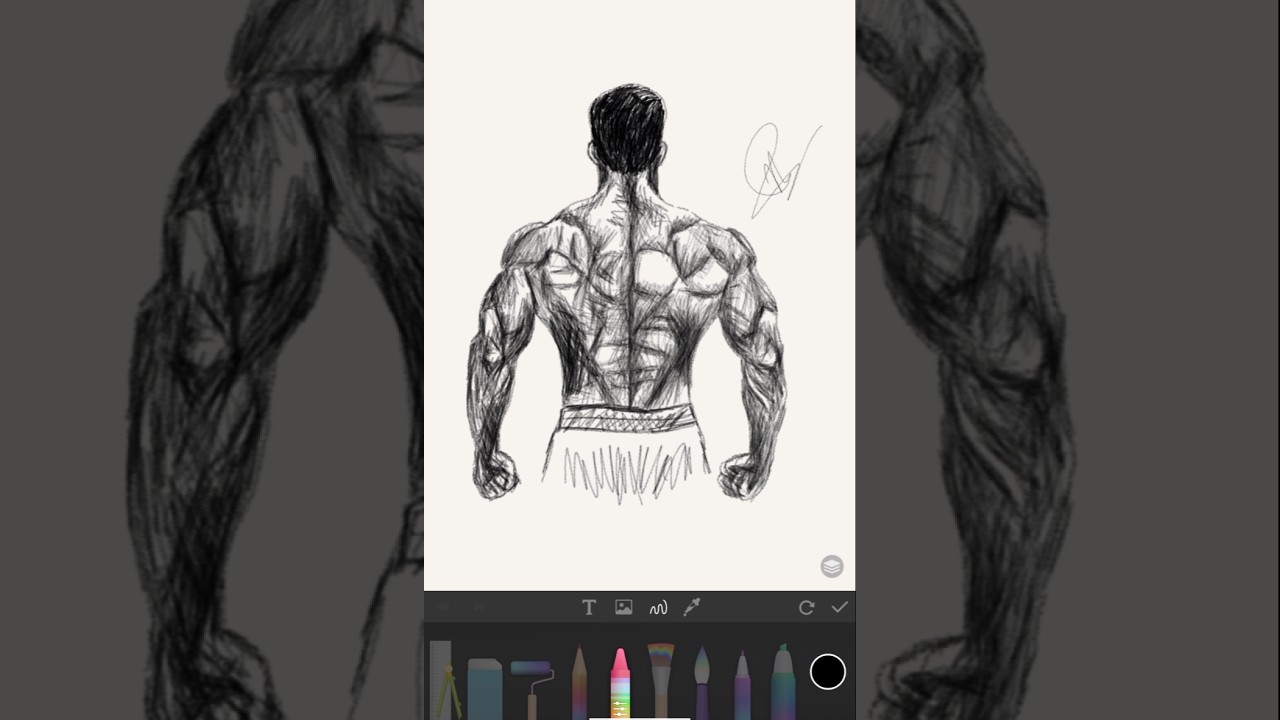 How to Draw a Bodybuilder (Tutorial)