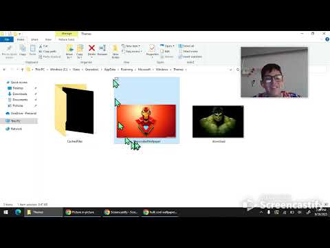 First time using facecam! How to change school computer wallpaper