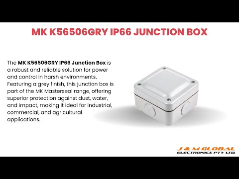 MK K56506GRY IP66 Junction Box - 16 Terminal, Knock-Out Cable Entry, Grey