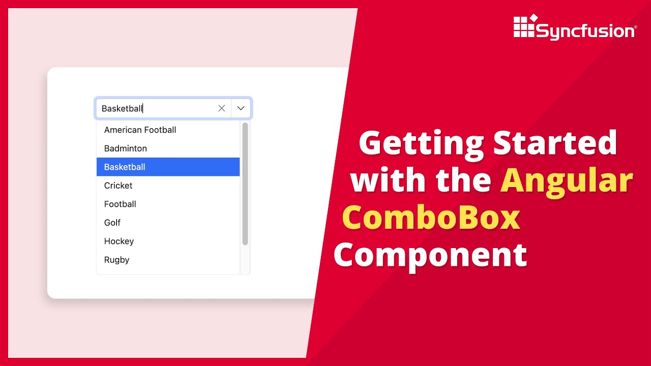 Getting Started with the Angular ComboBox Component