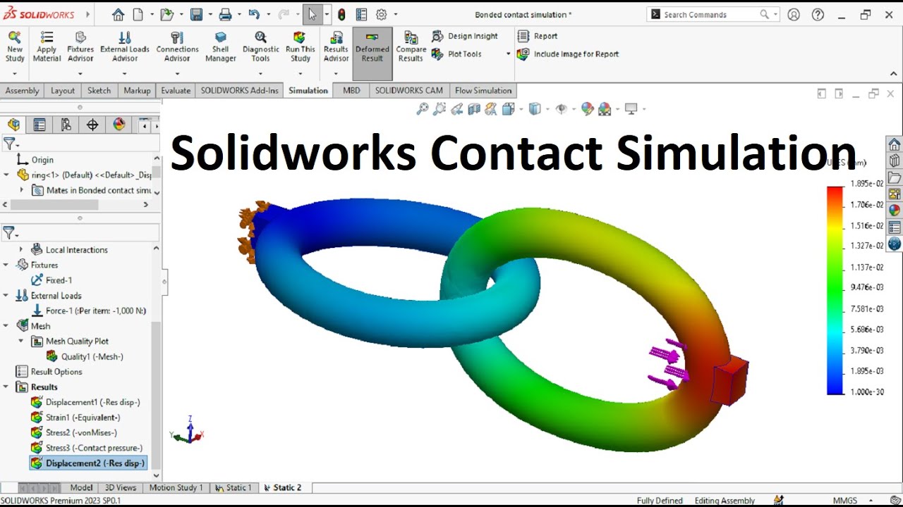 Solidworks Contact Simulation [Explained]