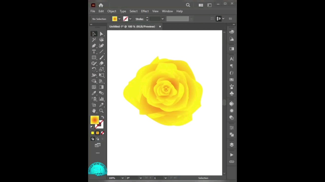 Rose Flower Design in Illustrator #shortvideo #illustrator #tutorial #flowerdesign