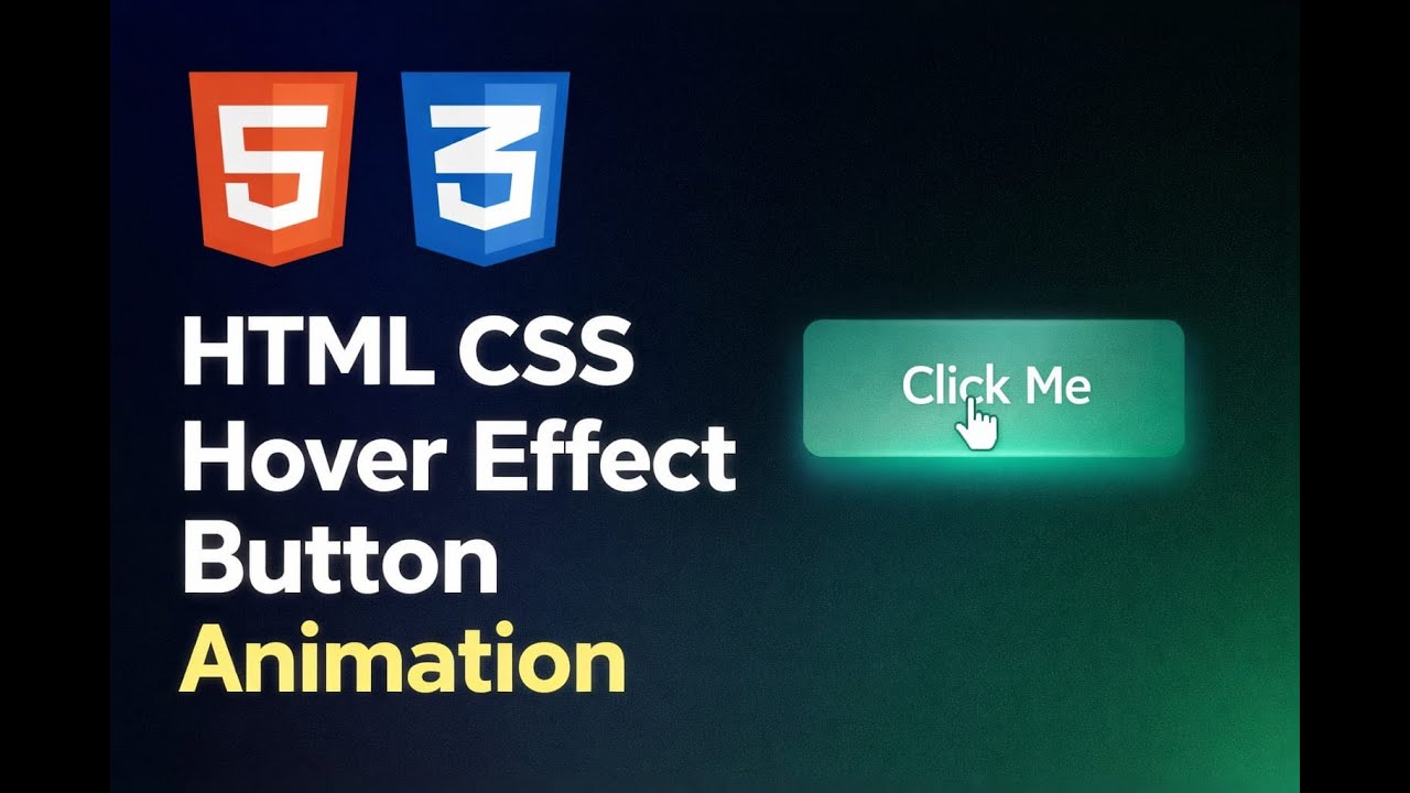 HTML CSS Hover Effect Button Animation | Modern UI Button Design Tutorial