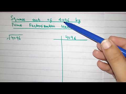 square root of 4096 by prime factorization method