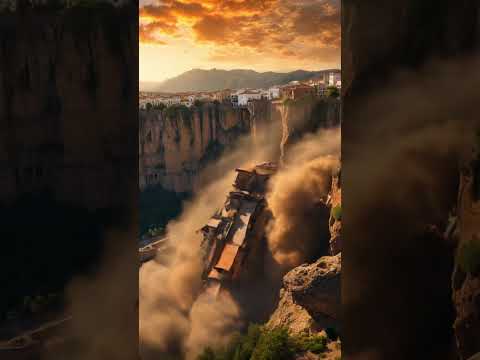 Historic Bridge COLLAPSES in Ronda, Spain! スペイン・ロンダの歴史的な橋が崩壊!