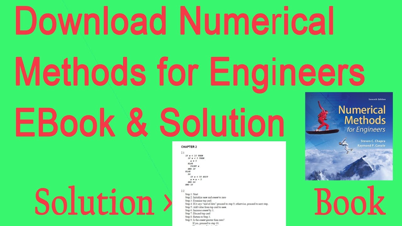 Downloading Numerical methods for engineers books pdf and solution manual
