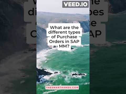 #5 What are the different types of Purchase Orders in SAP MM?