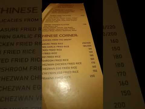 Arabian nights restaurant full menu card