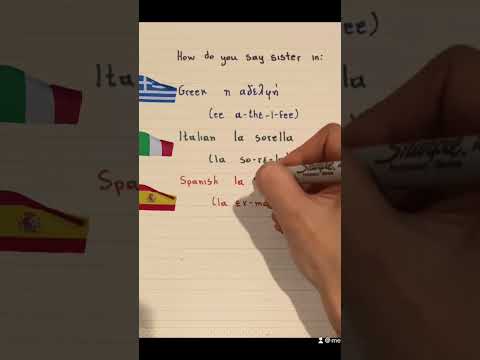 How do you say sister in Greek Italian and Spanish?