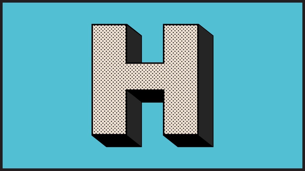 3D Text with Dotted Effect - Adobe Illustrator Tutorial