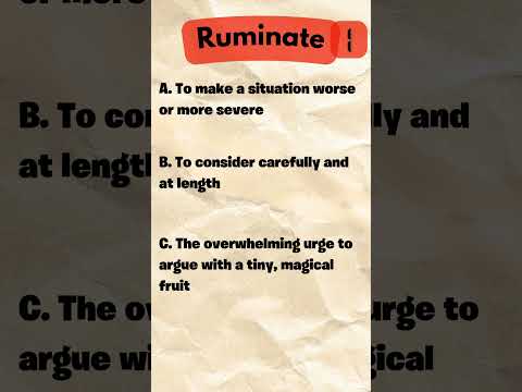 Word of the Day: Ruminate – Meaning & Examples Explained! #vocabulary #SAT #satvocabulary