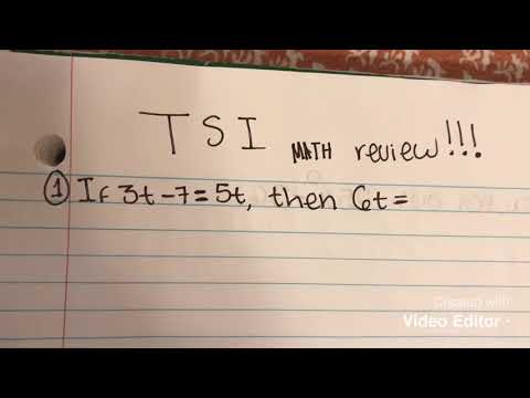 TSI Math section review