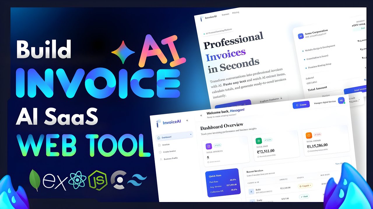 Build an AI Invoice Generator SaaS | MERN Stack + Gemini AI | Full-Stack Web App Project (2026)