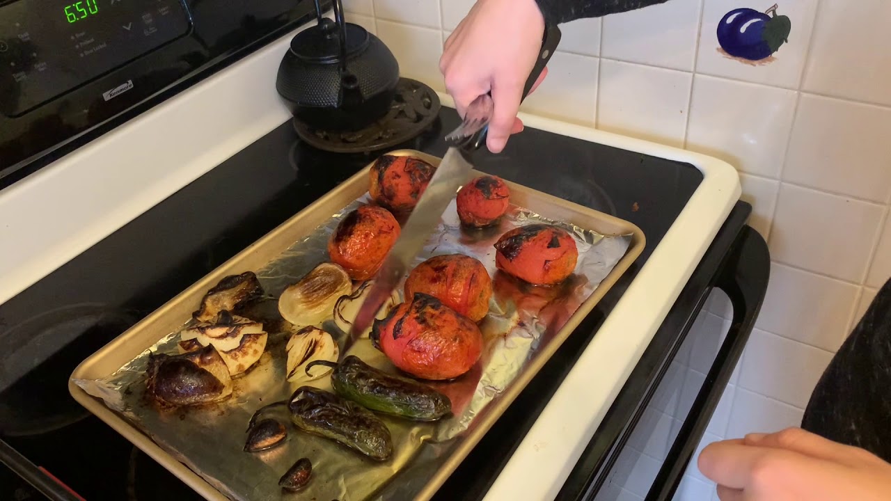 How to make Roasted Tomato Salsa, recipe by Isabel Eats