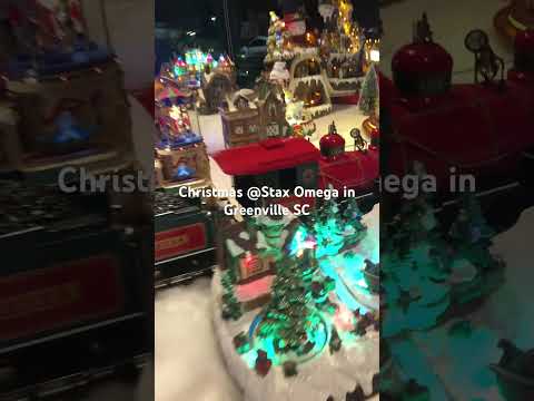 Christmas train display at Stax Omega in Greenville SC