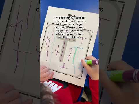 In our latest large group letter lesson, we focused on enhancing scissor skills using a page from my