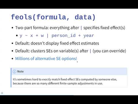 Core Empirical Research Methods - Panel Data Basics