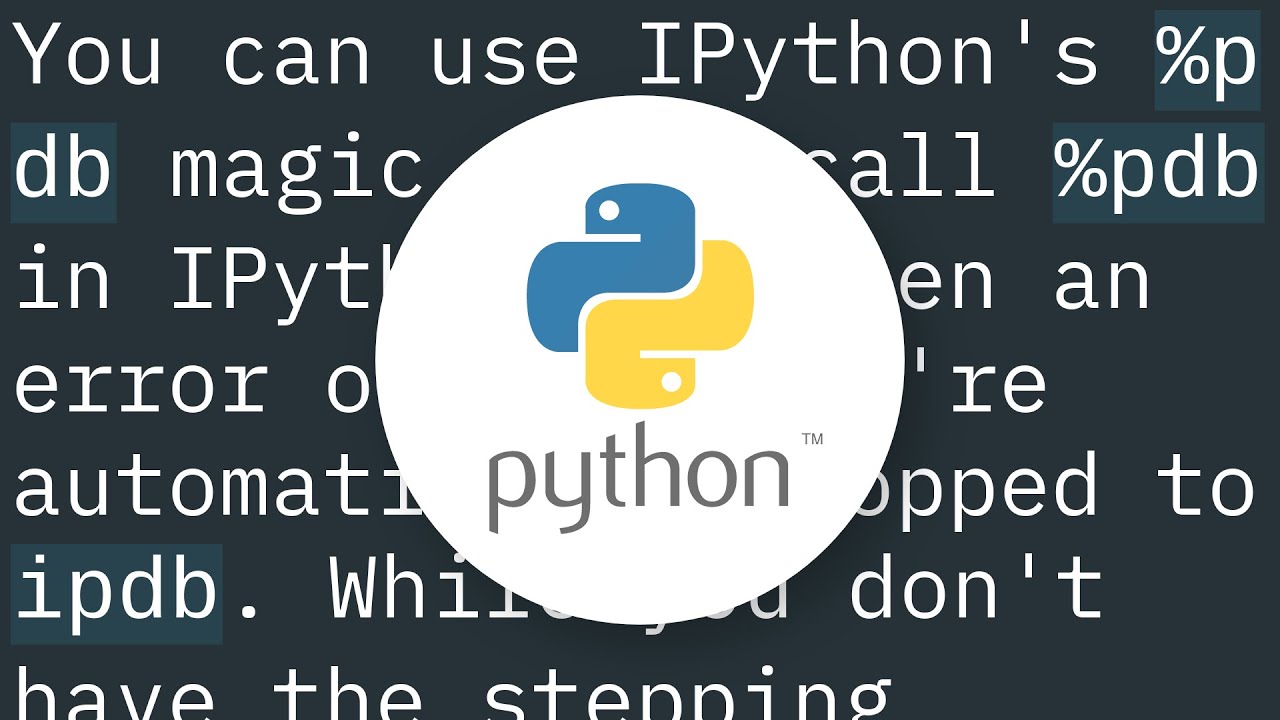 Step-by-step debugging with IPython