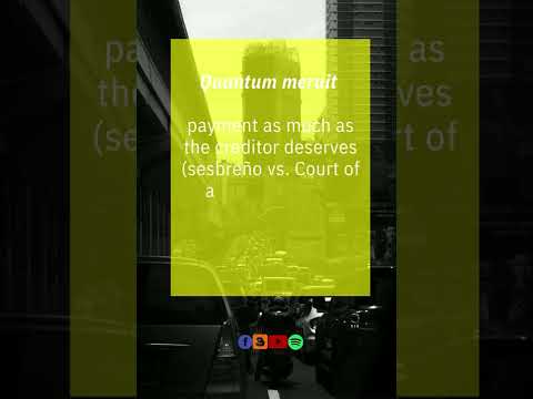 Quantum Meruit: Remedial Law | Law Requisites Ph #shorts