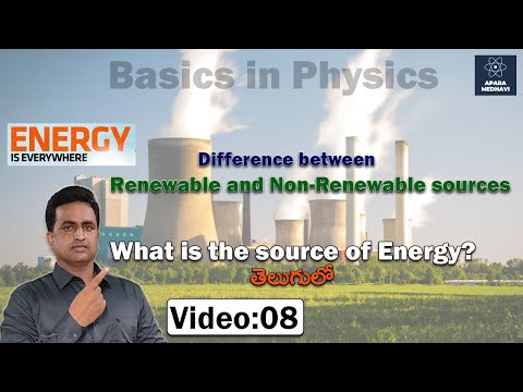 What is the source of energy? explained in telugu || Renewable and Nonrenewable sources of energy ||