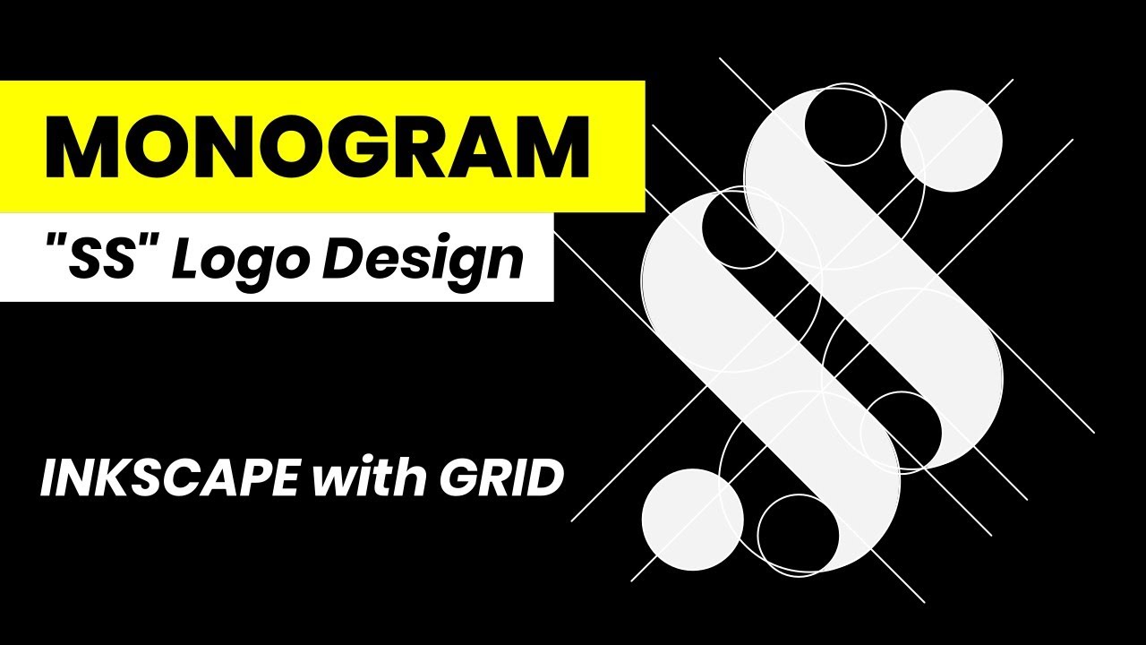 Monogram SS Logo Design with Grid System - INKSCAPE TUTORIAL