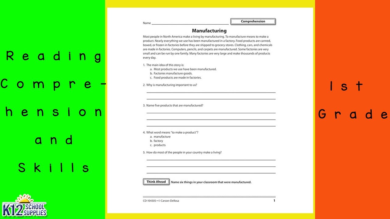 Reading Comprehension - Reading Comprehension Worksheets