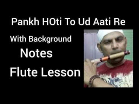 Pankh Hote To Ud Ati Re || Bansuri Tutorial With Notes And Lyrics || Sehra || Lata || Anjani Flute