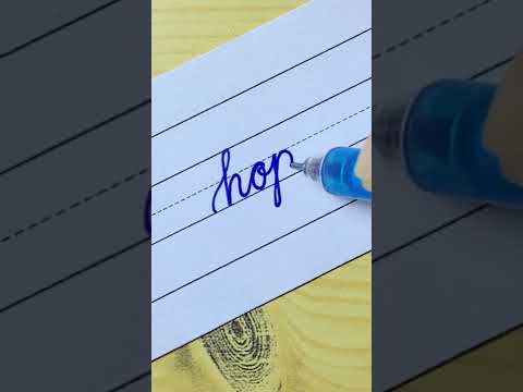 hope - How to write English cursive writing daily usable words | Cursive handwriting practice