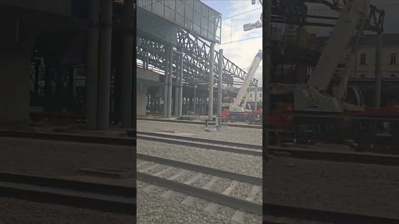 Emonika south side / trainstation construction 1.4.2026 (from a train) - Ljubljana