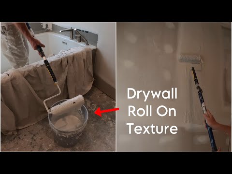 Roll On Drywall Texture Tutorial (Very Common and Easy)