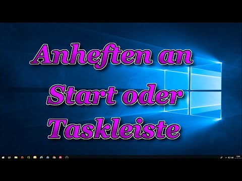 Programm an Taskleiste oder Start anheften