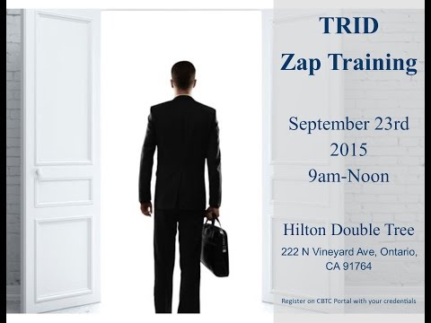 TRID - ZAP TRAINING PART 1