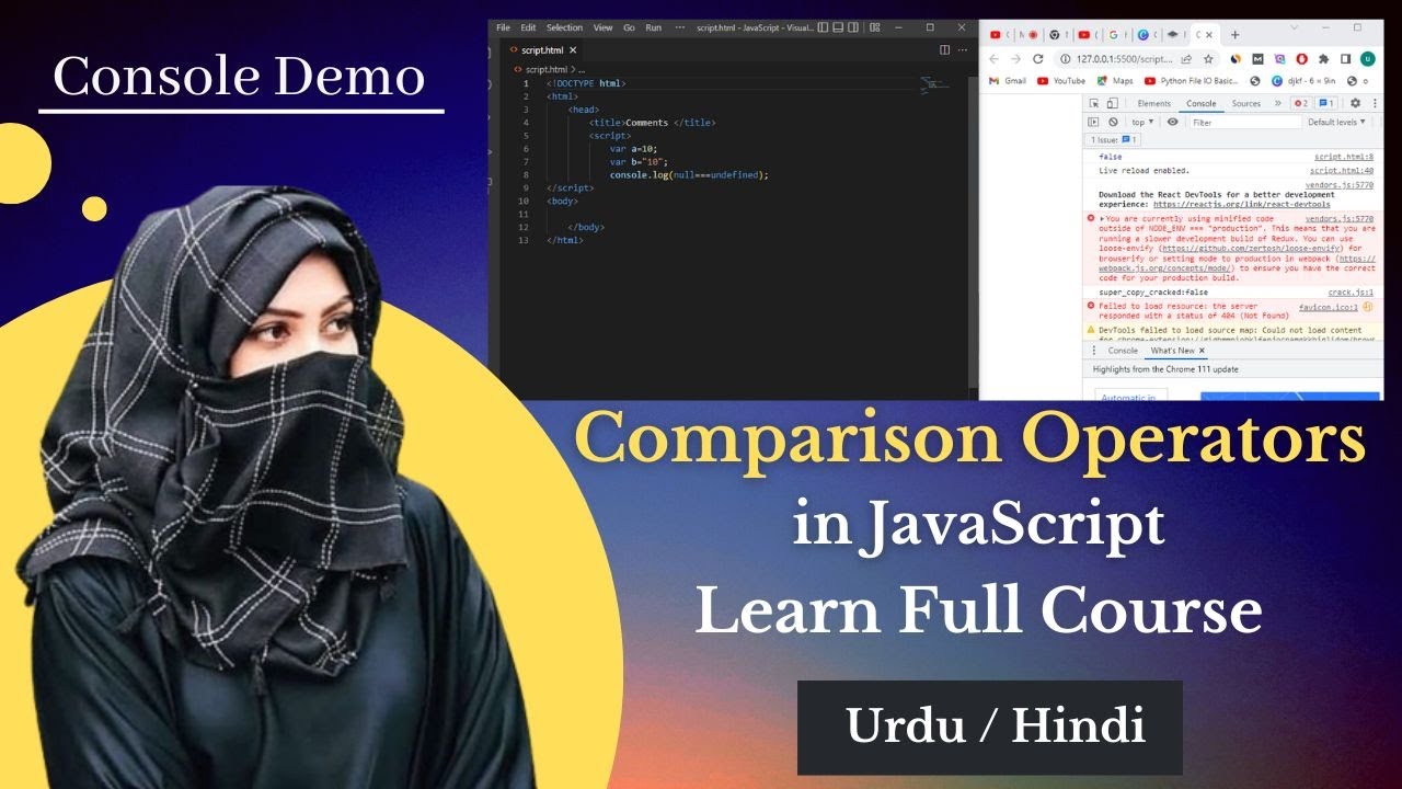 Comparison Operators in JavaScript Tutorial for Beginners | Urdu - Hindi | 2023