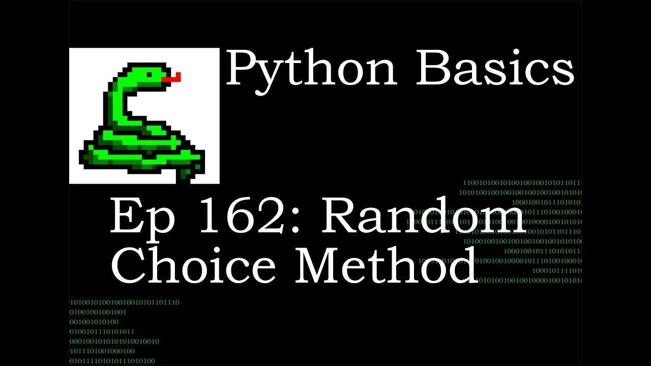 Python Basics How to use the Random Choice Method in Python