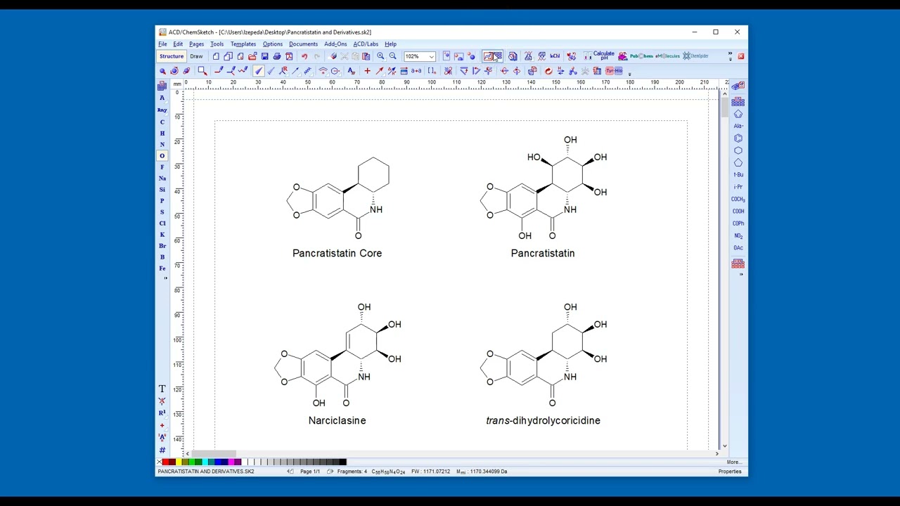 ChemSketch: Creating a User Structure Template