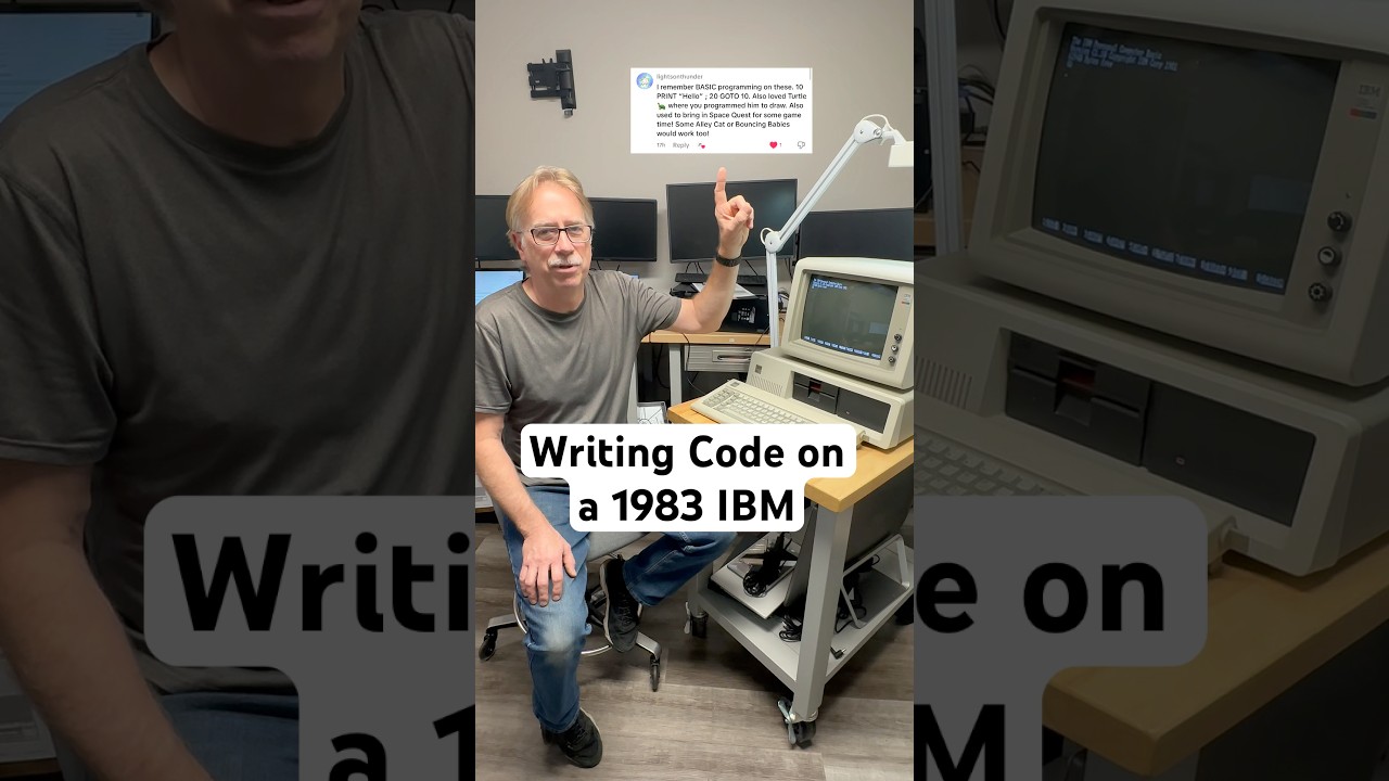 Writing Code on a 1983 IBM | BASIC