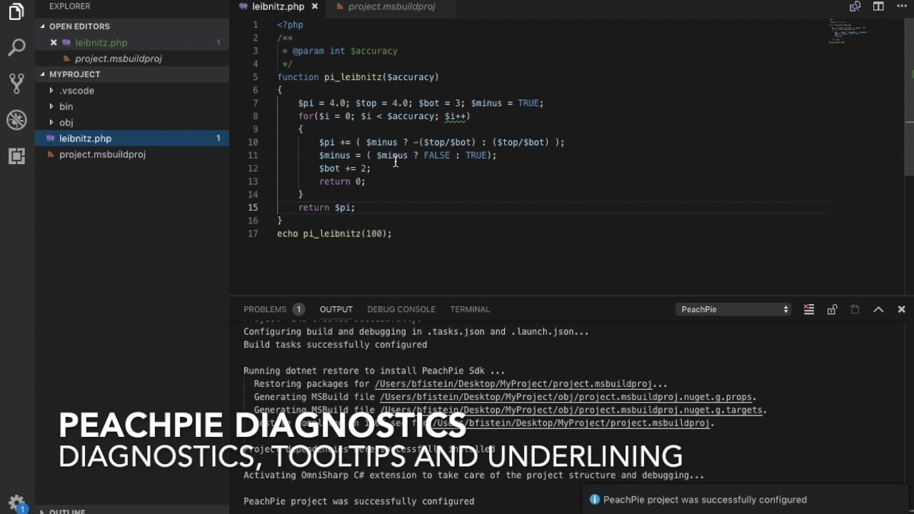 PeachPie VS Code Extension Intro