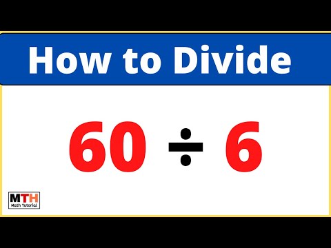 60 divided by 6 (60÷6)