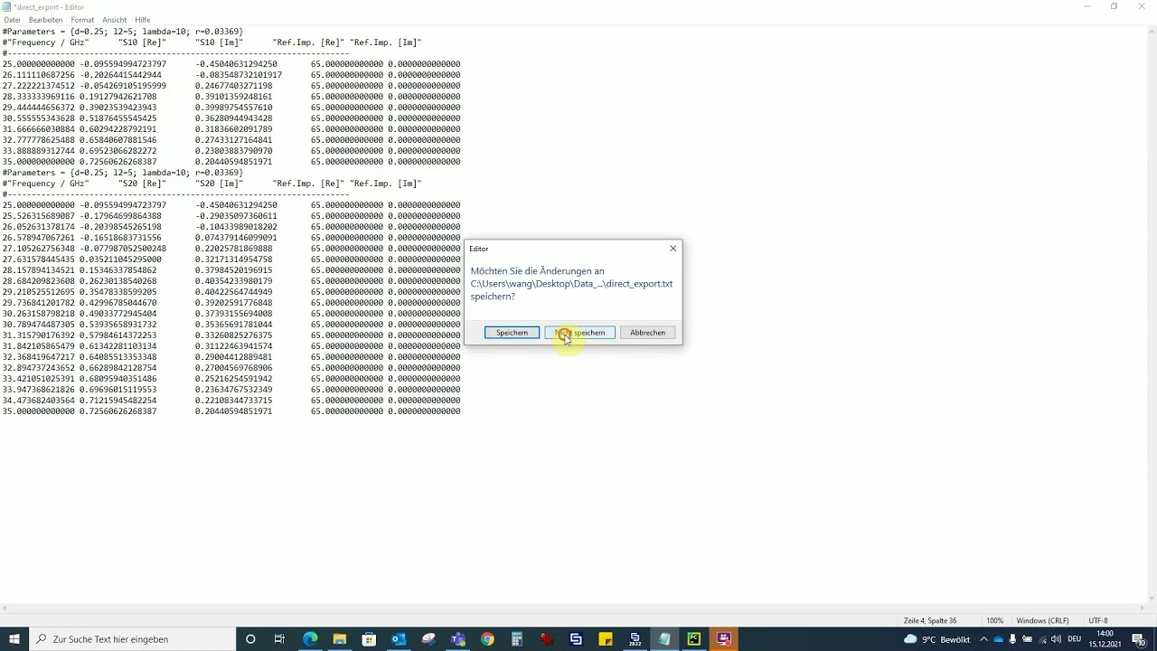 CST Quick Hack #3 - Export Data from CST Studio Suite and use Python script
