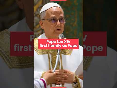 First English Words of the First American Pope Leo XIV in his First Mass with Cardinals in Vatican