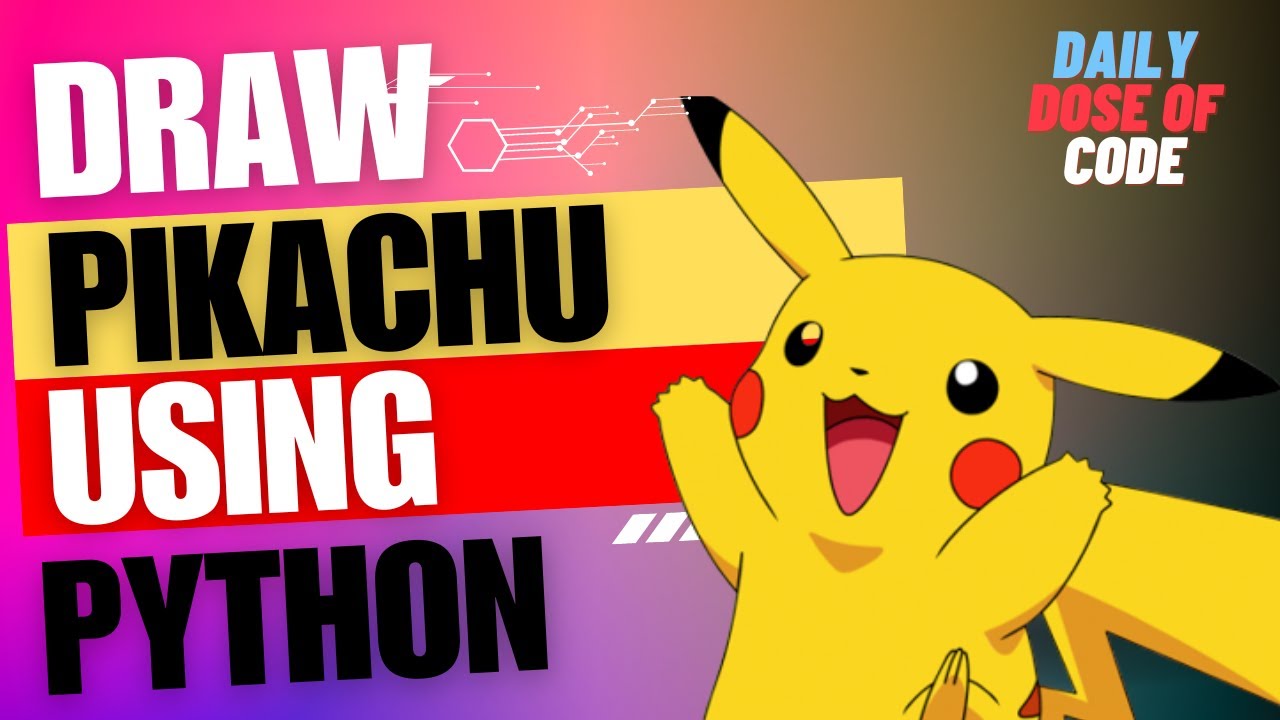 Pokemon Pikachu Drawing Using Python | Free Source code