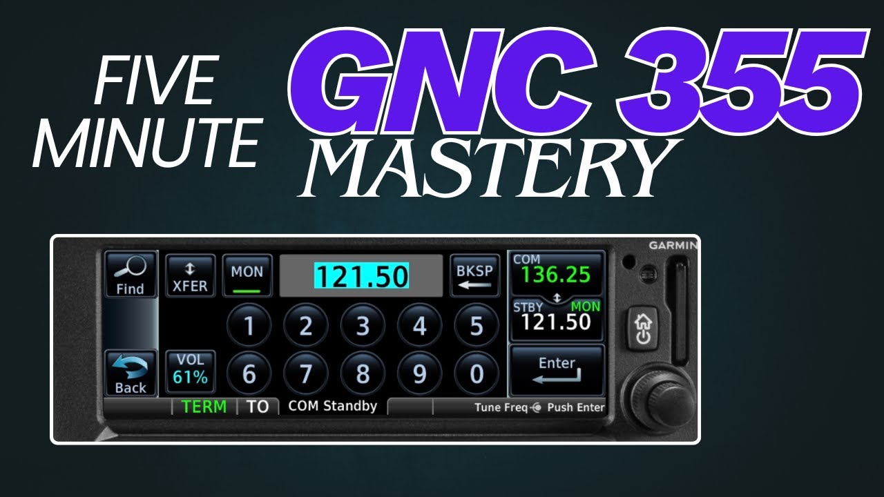 Garmin GNC 355 – GPS + COM Quick-Start Guide