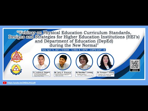 Webinar on Physical Education Curriculum Standards