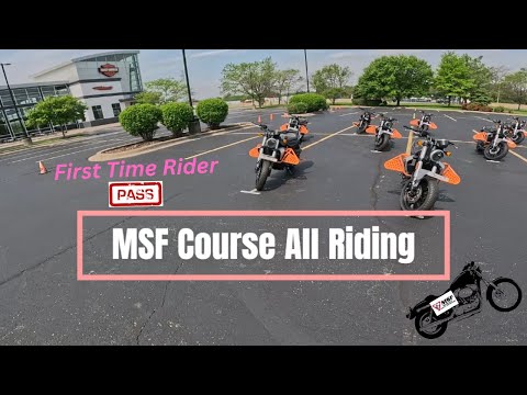 Taking The MSF Course as a Complete Beginner! Illinois Motorcycle Test!