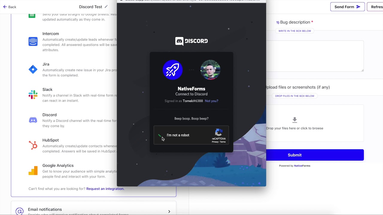 NativeForms / Discord - Integration