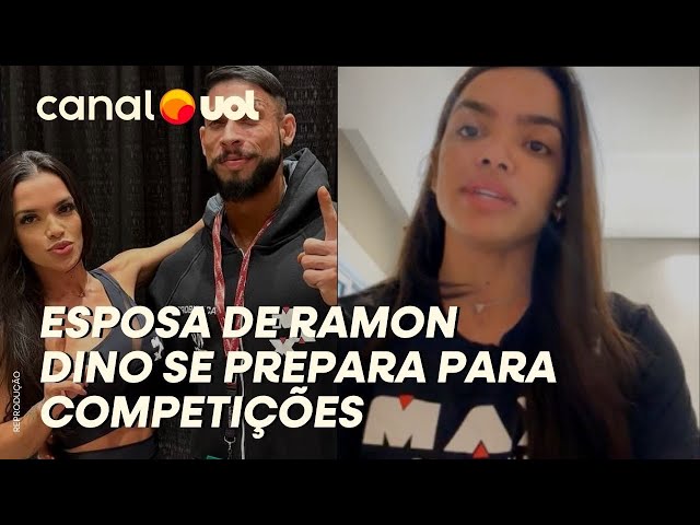 Ramon Dino: Esposa treina para competir no fisiculturismo