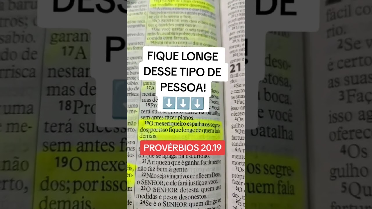 FIQUE LONGE DESSE TIPO DE PESSOA!#shorts #versiculo #palavradosenhor #deus  #fofoqueiro #pessoas