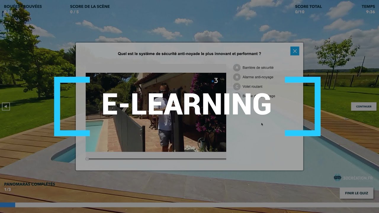 E-LEARNING - Visite virtuelle interactive - 3DCREATION.FR