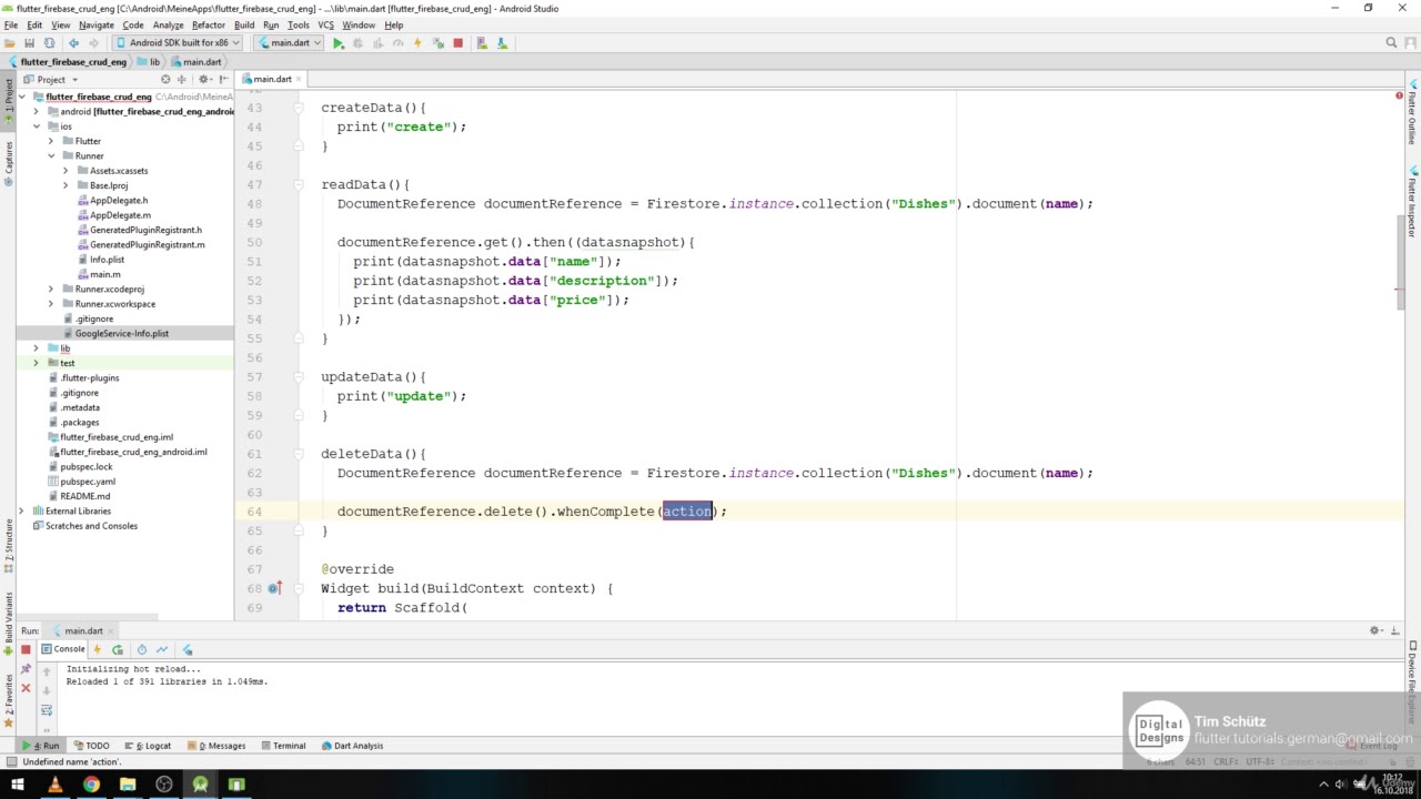 9  Delete Data from Firebase