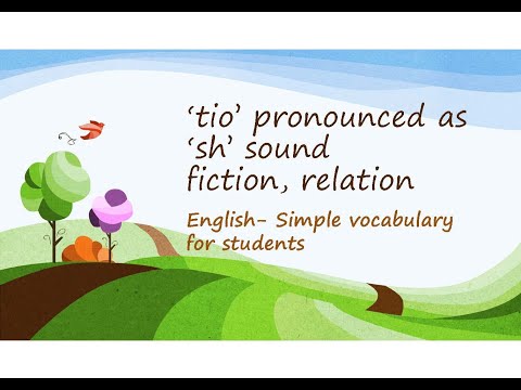 'tio' as 'sh' Pronunciation in English | Vocabulary for Students | Clarity and Fluency of Speaking